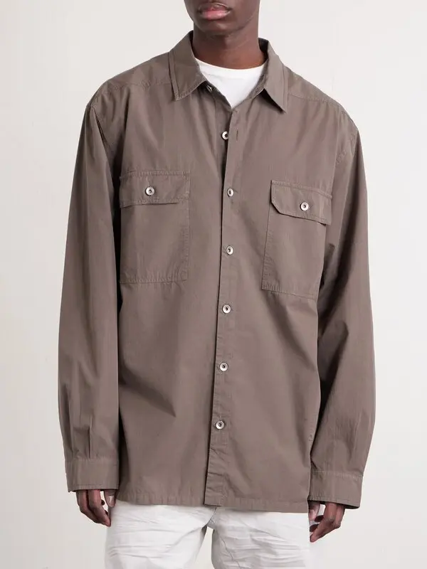 Rick Owens Jumbo Cotton-ripstop Shirt - Brown