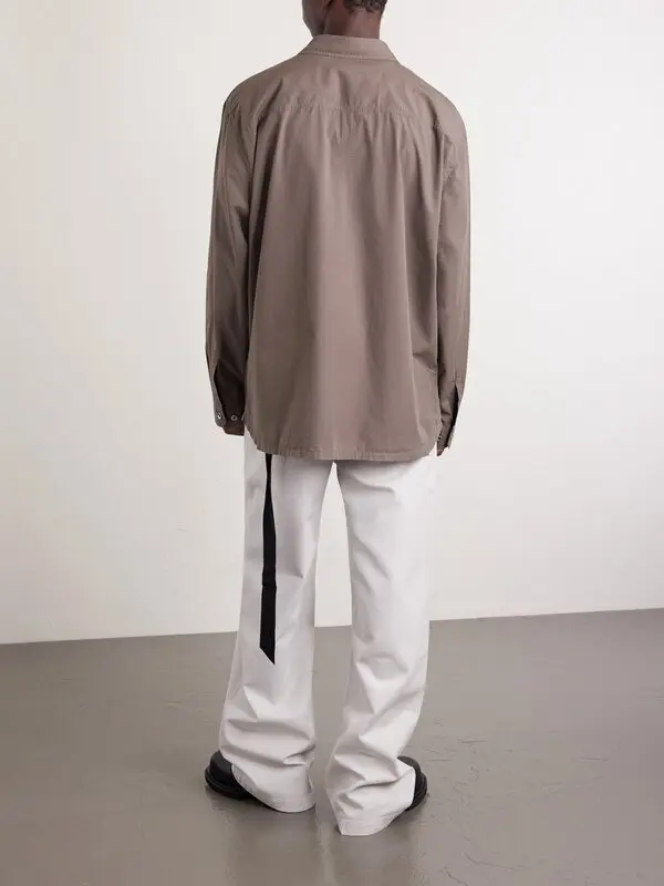 Rick Owens Jumbo Cotton-ripstop Shirt - Brown
