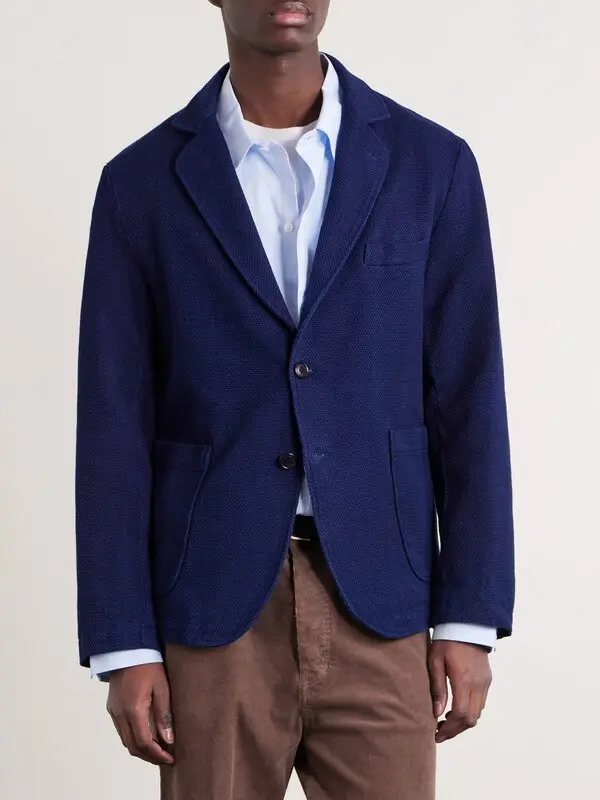 Blue Blue Japan Sashiko Cotton-piqué Blazer