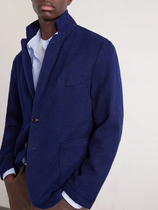 Blue Blue Japan Sashiko Cotton-piqué Blazer