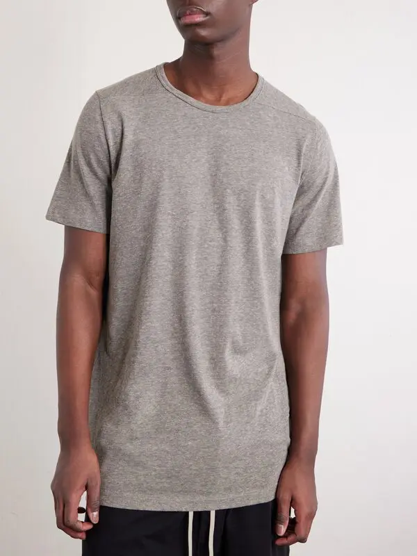 Rick Owens Level Slim-fit Cotton-jersey T-shirt - Gray