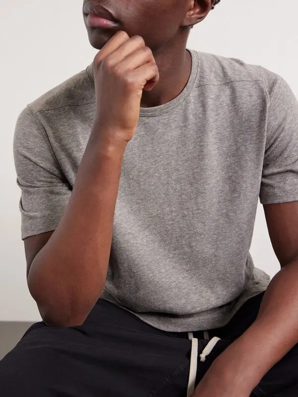Rick Owens Level Slim-fit Cotton-jersey T-shirt - Gray
