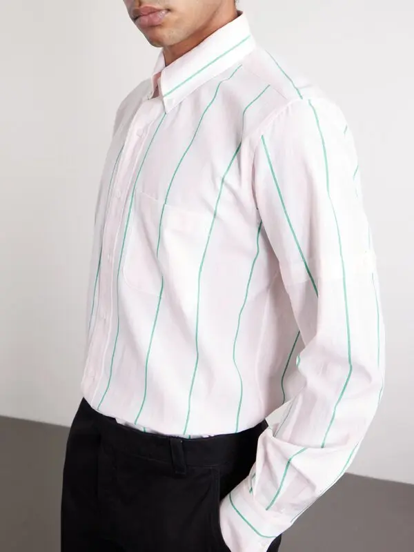 Thom Browne Striped Button-down Collar Shirt - Pink