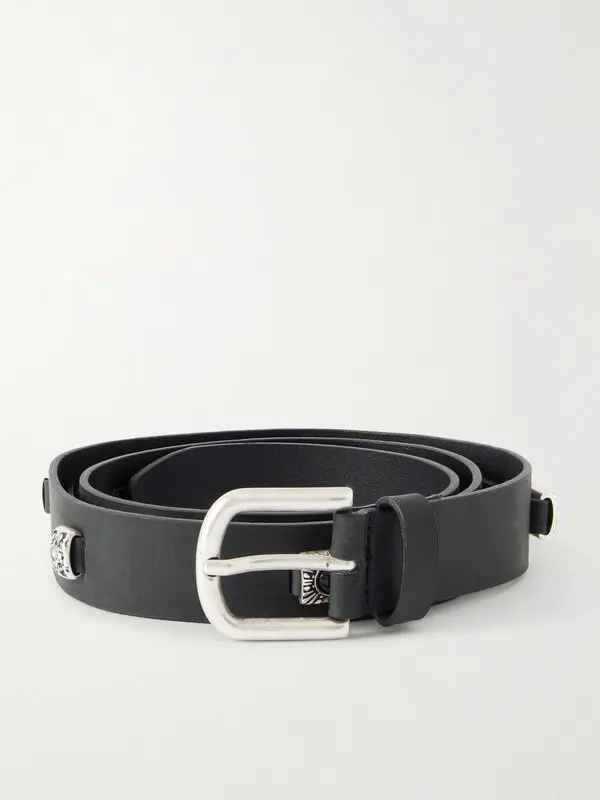 A KIND OF GUISE Duniro 3cm Embellished Leather Belt - Black