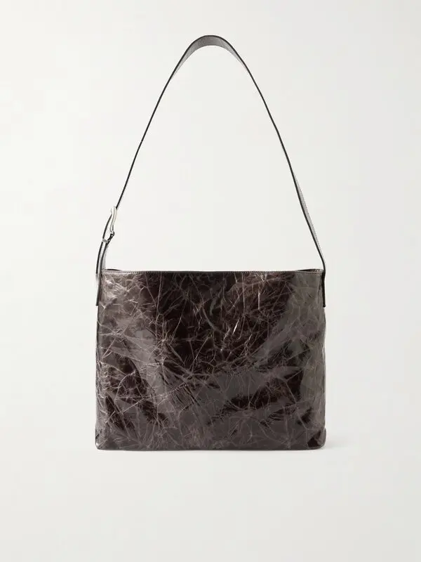 A KIND OF GUISE Ukanda Crinkled Leather Tote - Brown