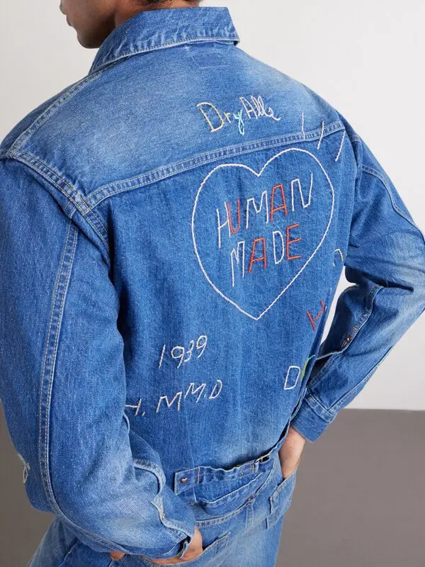 HUMAN MADE Embroidered Denim Jacket