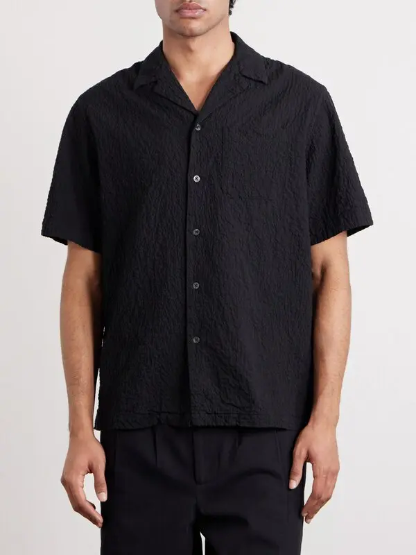 Altea Hadley Seersucker Cotton Shirt