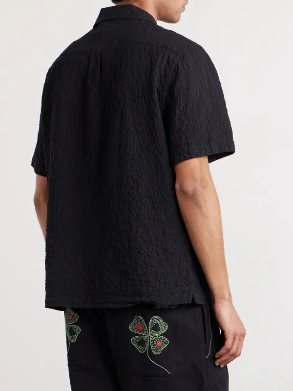 Altea Hadley Seersucker Cotton Shirt