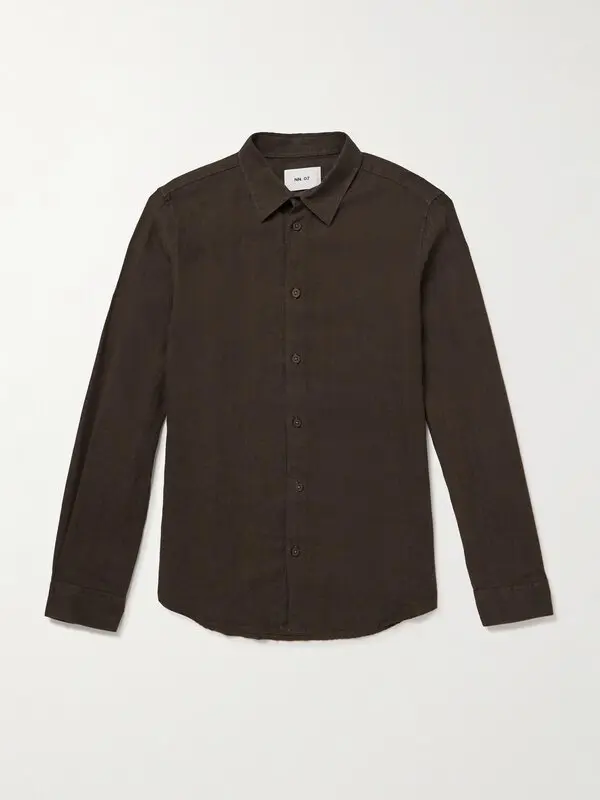 Nn07 Enzo 5708 Linen Shirt - Brown