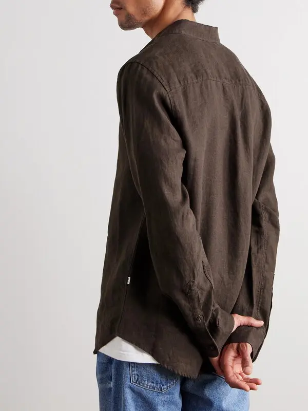 Nn07 Enzo 5708 Linen Shirt - Brown