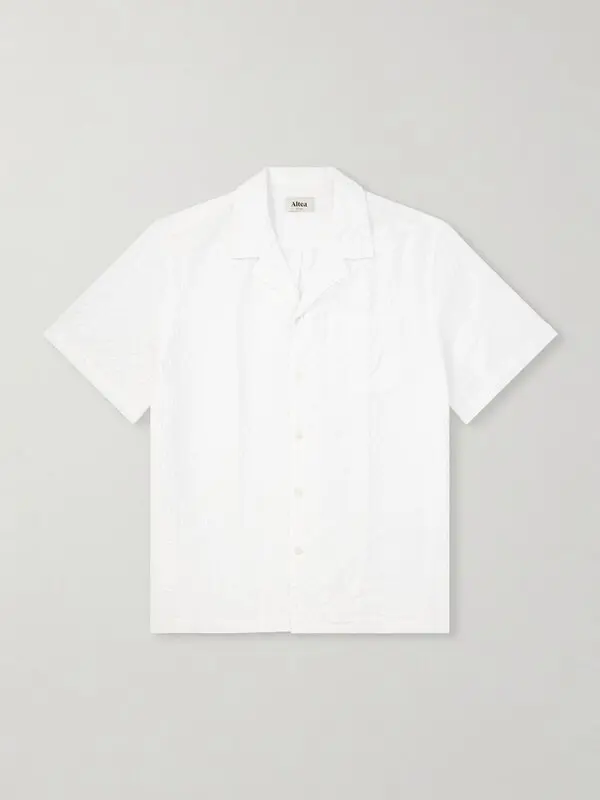 Altea Hadley Seersucker Cotton Shirt