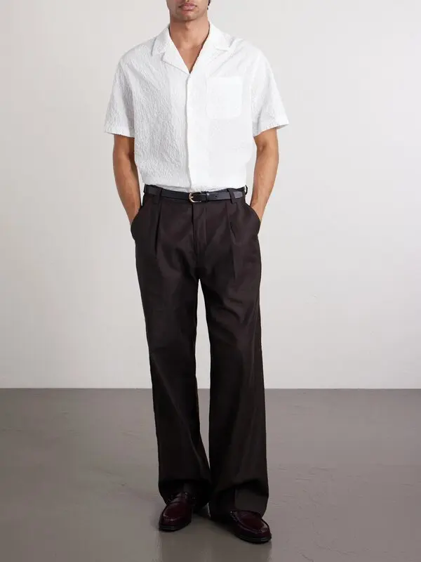 Altea Hadley Seersucker Cotton Shirt