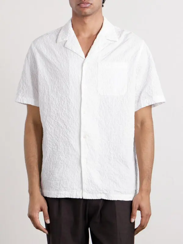 Altea Hadley Seersucker Cotton Shirt