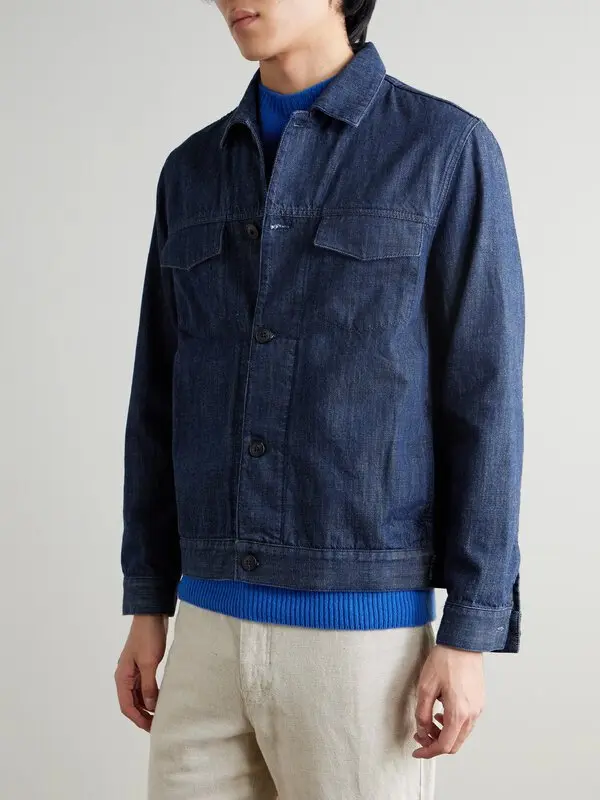 Sunspel Denim Jacket - Blue