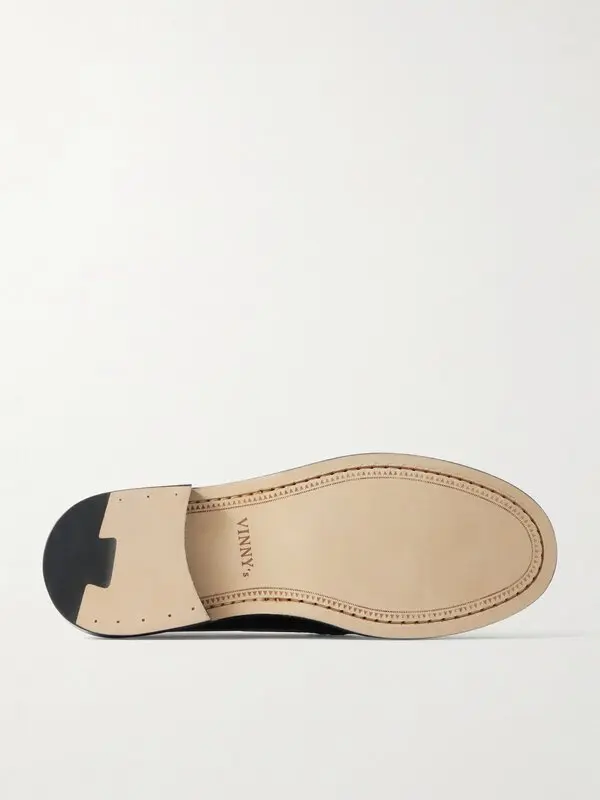VINNY'S Yardee Lizard-effect Leather Penny Loafers