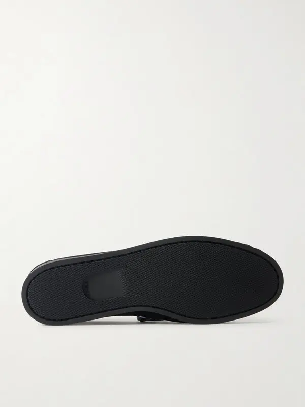 VINNY'S Boatman Suede Boat Shoes - Black