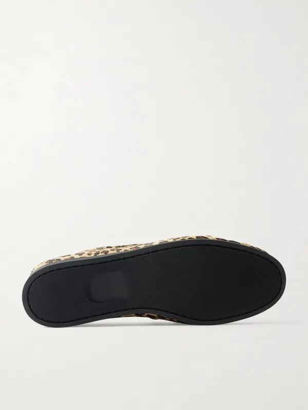 VINNY'S Boatman Leopard-print Boat Shoes
