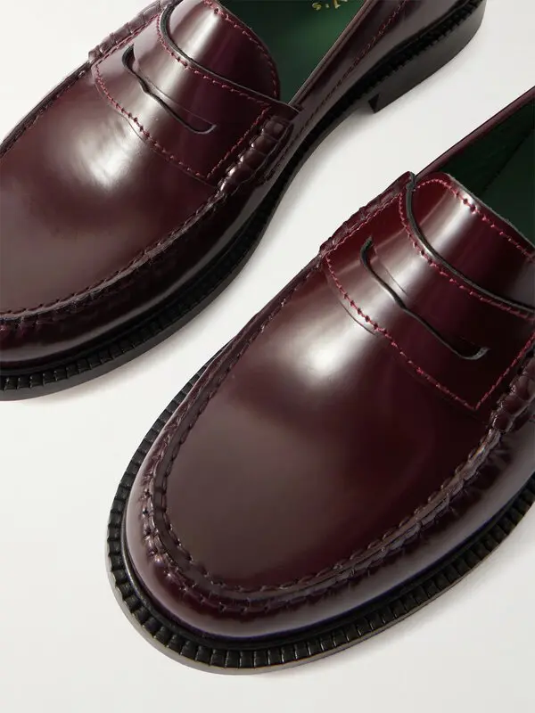 VINNY'S Yardee Penny Loafers - Burgundy