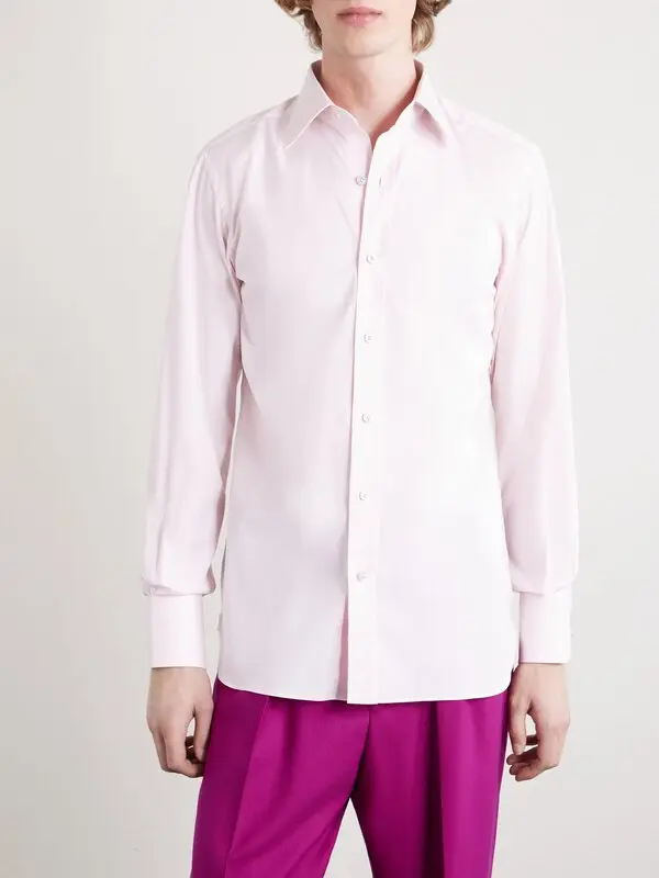 TOM FORD Cotton-poplin Shirt - Pink