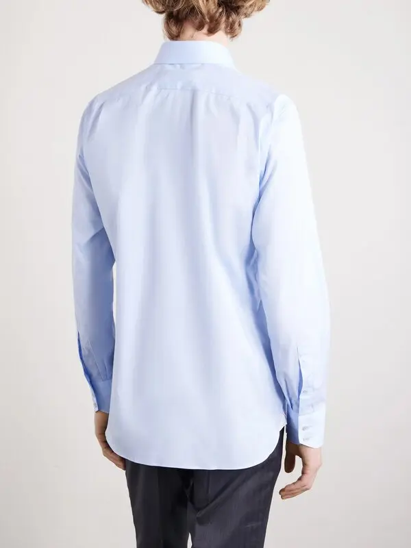 TOM FORD Cotton-poplin Shirt - Blue