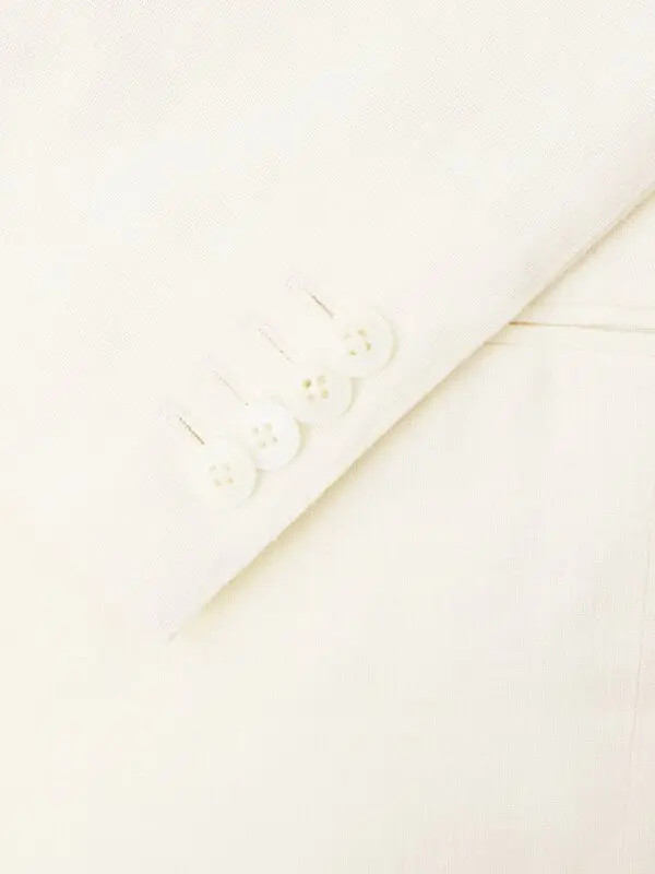 SAMAN AMEL Linen Suit Jacket - Neutrals
