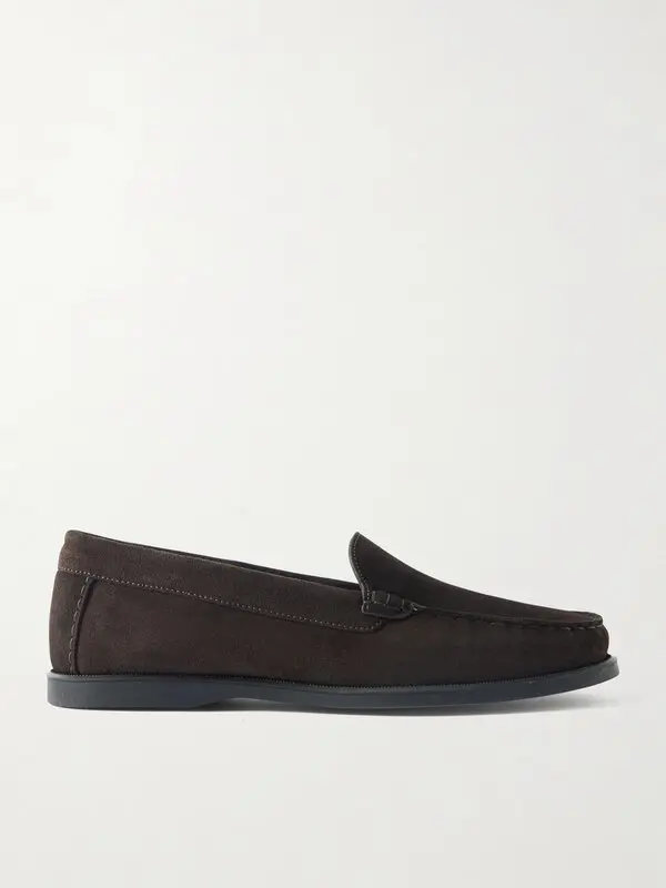 SAMAN AMEL City Suede Loafers - Brown