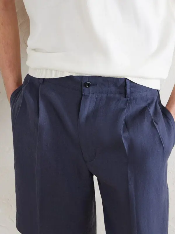 Rubinacci Straight-leg Linen Shorts