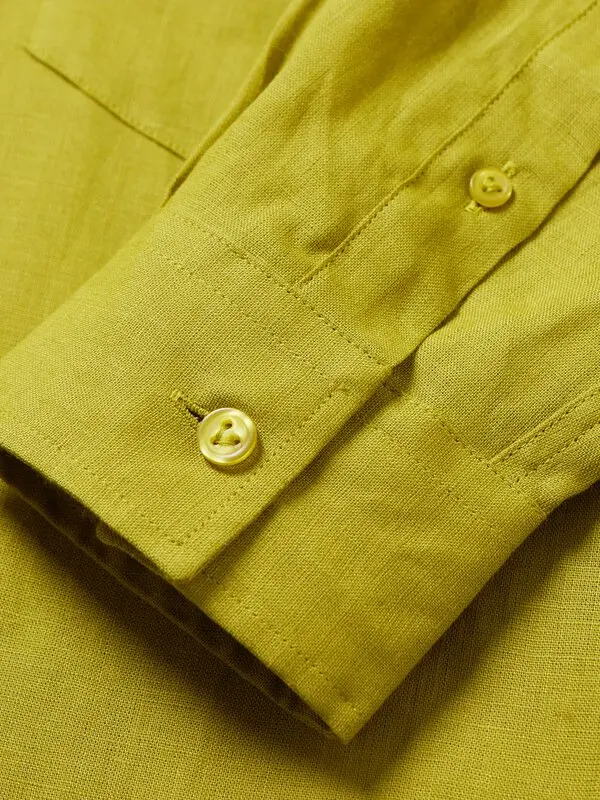 Vilebrequin Caroubis Linen Shirt - Green