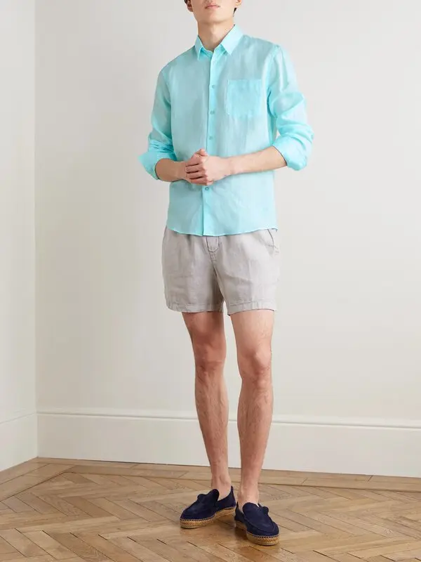 Vilebrequin Caroubis Linen Shirt - Blue
