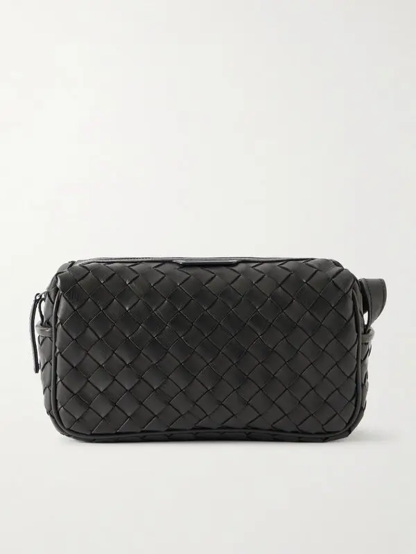 Officine Creative Armour 014 Woven Leather Pouch - Black