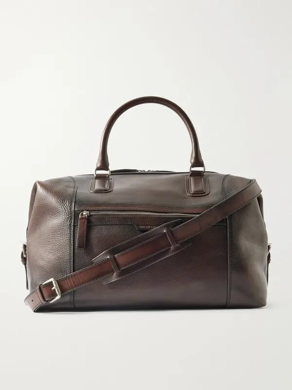 Officine Creative Full-grain Leather Weekend Bag