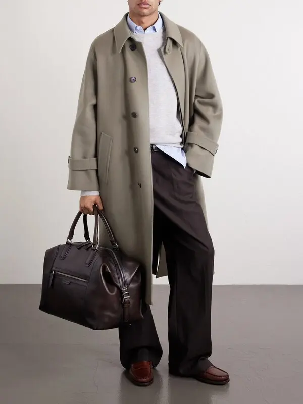Officine Creative Full-grain Leather Weekend Bag