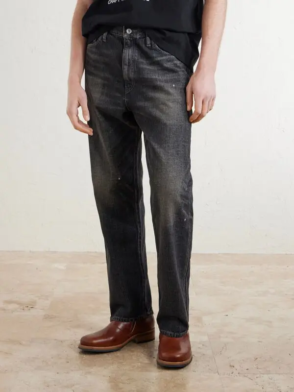 NEIGHBORHOOD Washed Straight-leg Denim