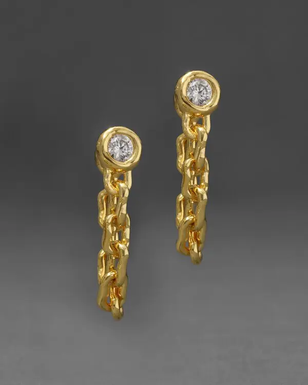 Alexis Bittar Asterales Chain Linked Earrings - Gold