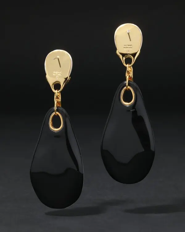 Alexis Bittar Lucite Brutalist Large Drop Post Earrings