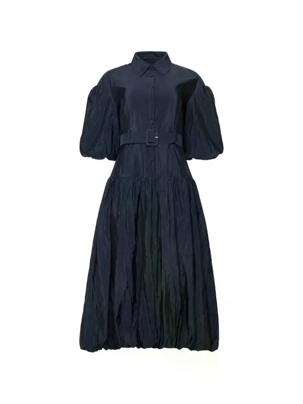 Cinq À Sept Daliah Puff-sleeve Belted Midi Dress