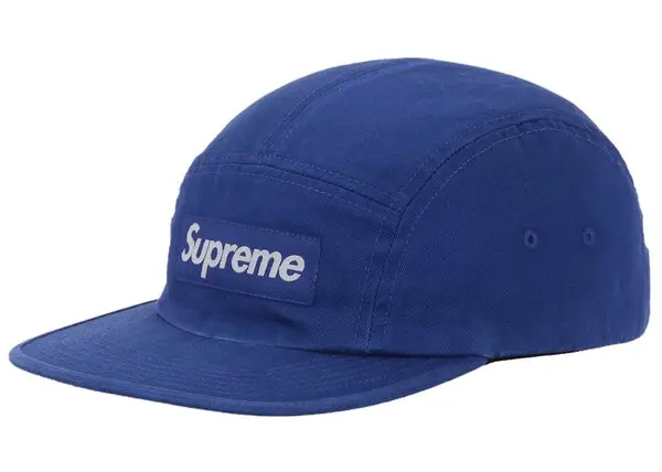 Supreme Washed Chino Twill Camp Cap - Blue