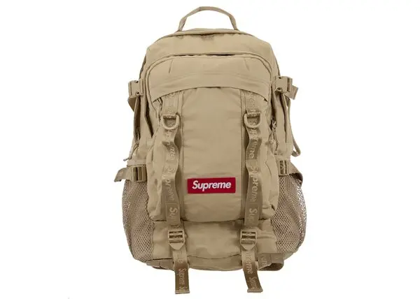 Supreme Logo Backpack Ss26 - Tan