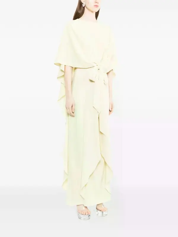 Amsale Pebble Crepe Maxi Dress