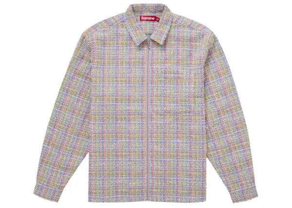 Supreme Boucle Zip Up Shirt - Multicolor