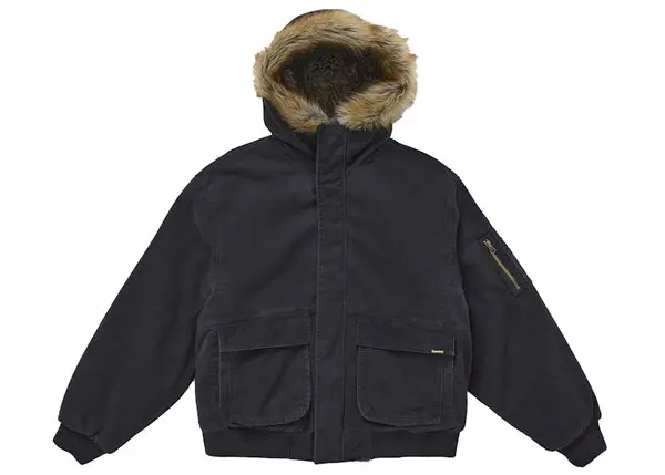 Supreme Reversible Faux Fur Hooded Work Jacket