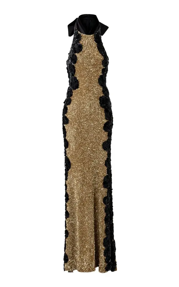 LA FUORI Midnight Rose Garden Tapestry Gown