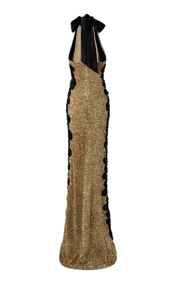 LA FUORI Midnight Rose Garden Tapestry Gown