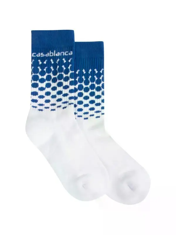 Casablanca Beyond Destiny Halftone Socks - White