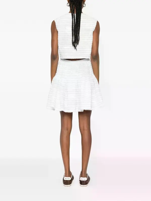 Maje V-neck Striped Mini Dress