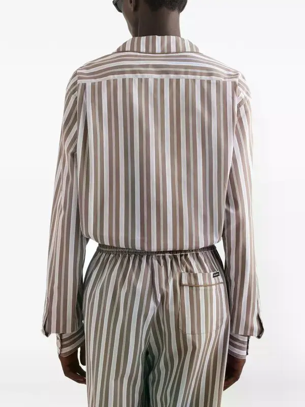Dolce & Gabbana Compact Striped Poplin Vanity Shirt - Neutrals