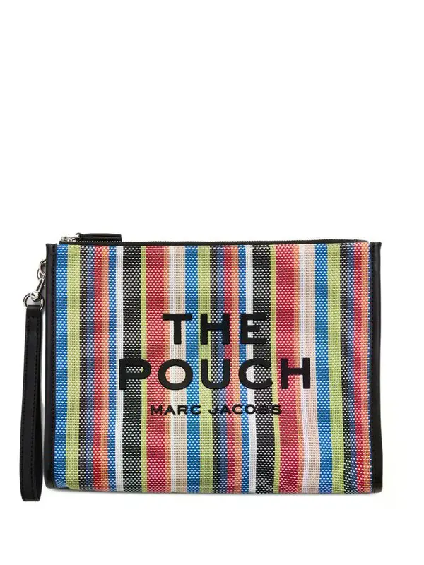 Marc Jacobs Striped Zip Pouch - Red