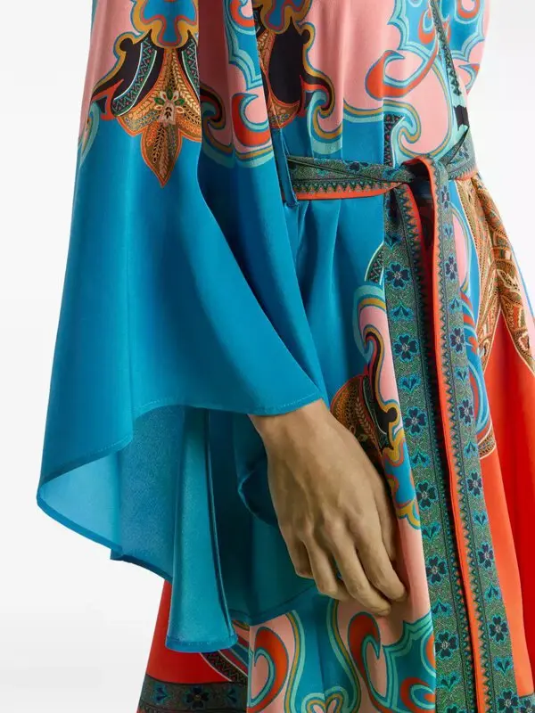 Etro Placed-print Belted Mini Dress