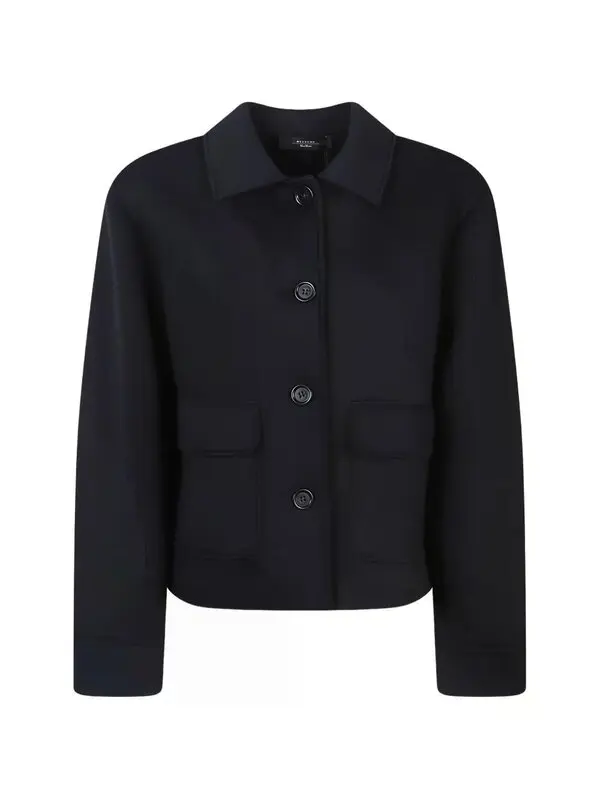 Max Mara Flap-pocket Buttoned Jacket - Blue