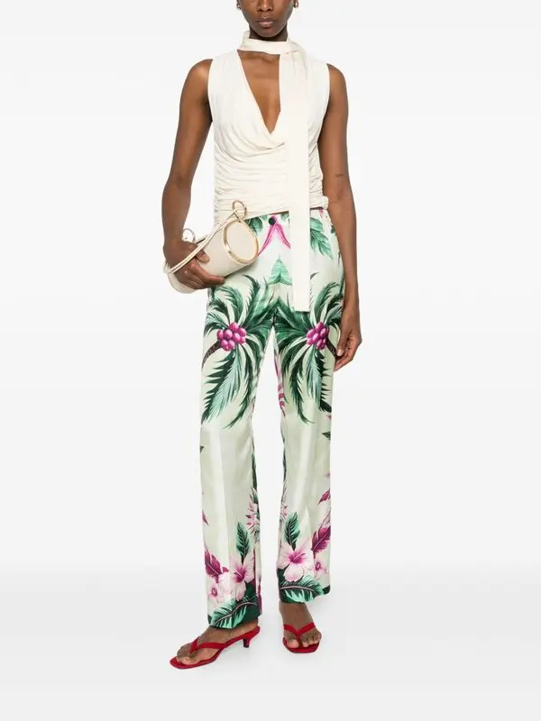 F.R.S FOR RESTLESS SLEEPERS Printed Silk Trousers